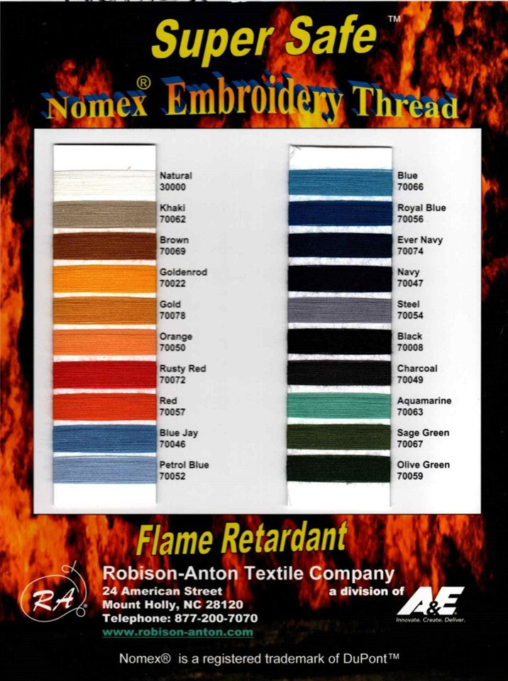 Robison Anton Embroidery Thread Color Chart